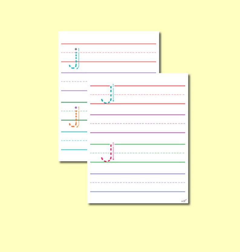 Letter J Worksheet - Color Coded Traceable Letter J Practice Tracing ...