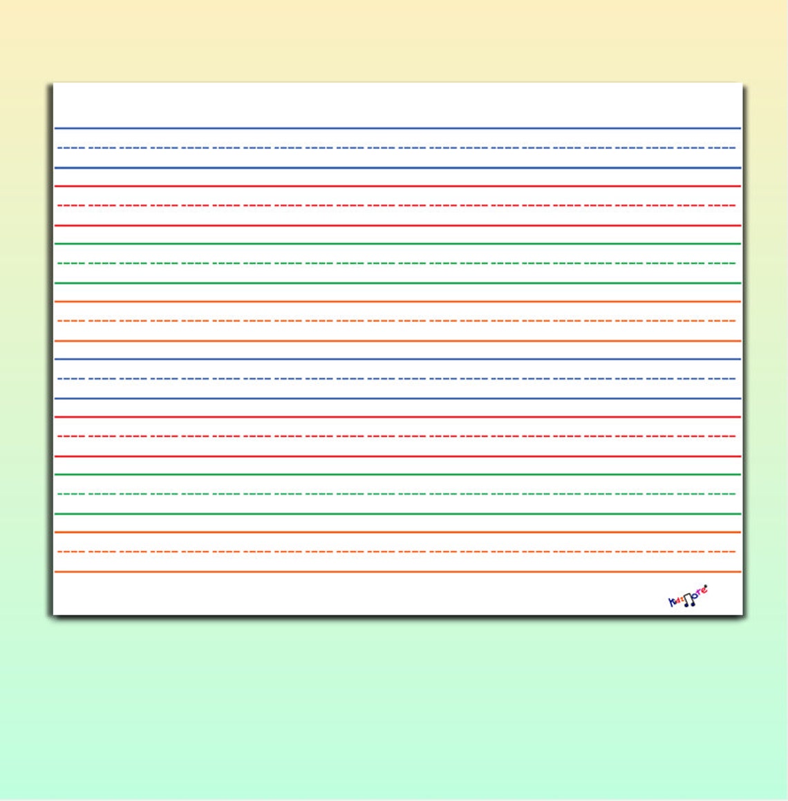 Printable Lined Paper - Large Lined Paper, 3 Lined Paper, School Lined ...