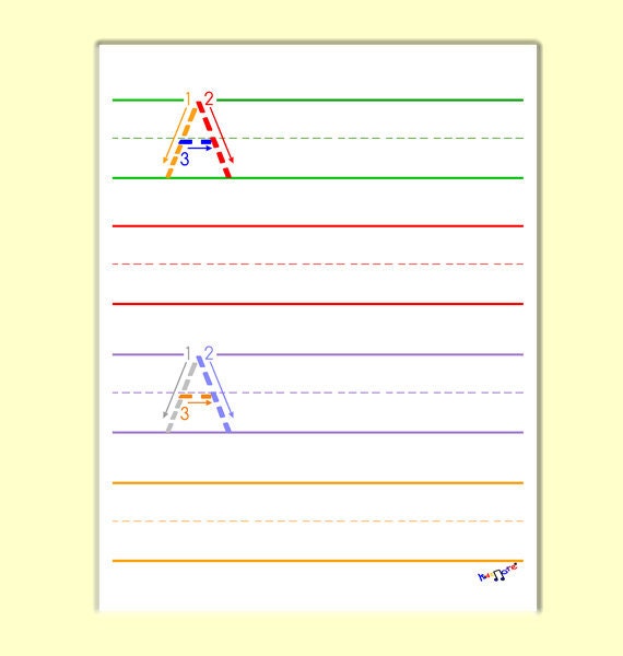 Kidznote® Digital and Printable Alphabet Letter Worksheets With Color ...