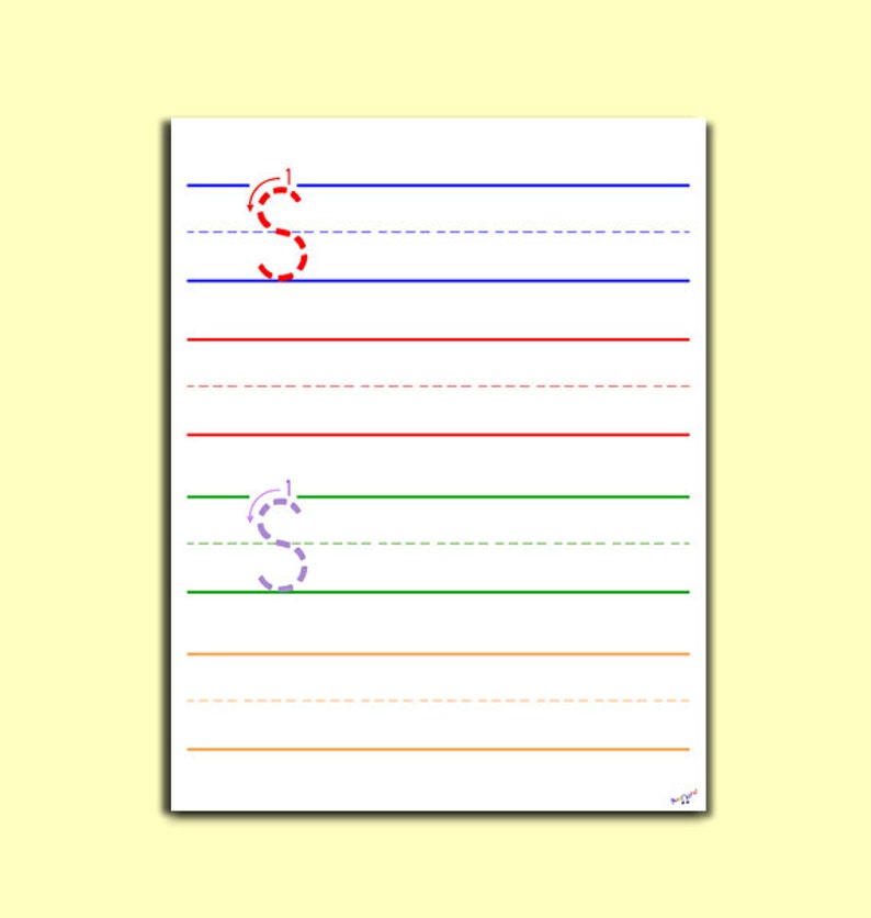 Letter S Worksheet - Color Coded Traceable Letter S Practice Tracing ...