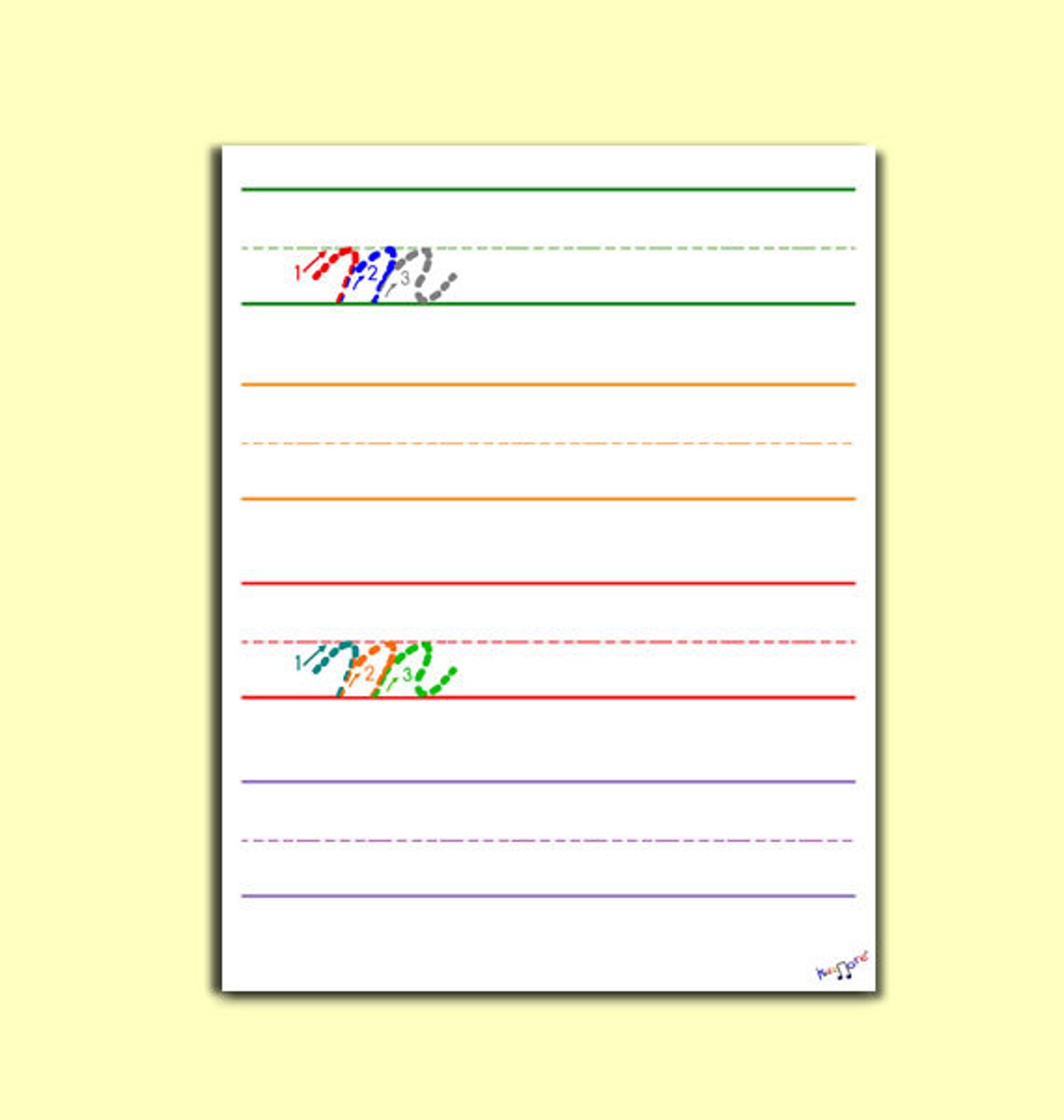 Cursive M Worksheet - Capital Cursive M, Lowercase Cursive M - Etsy