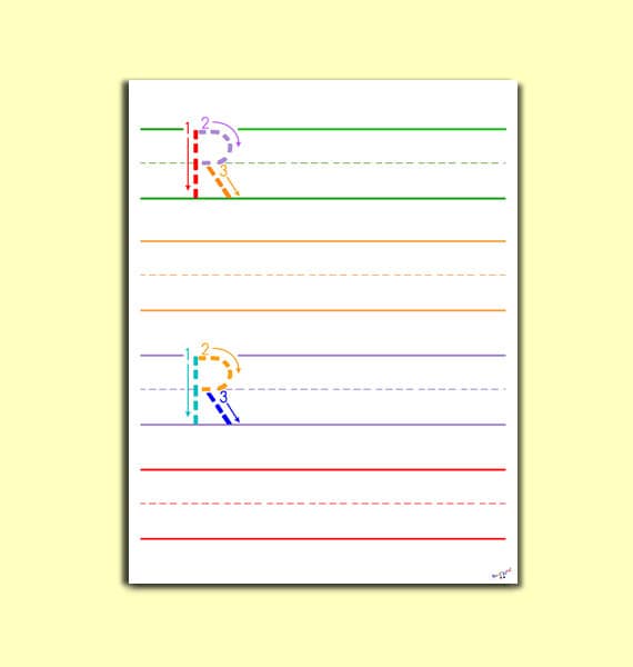 Letter R Worksheets Color Coded Traceable Letter R Practice Tracing ...