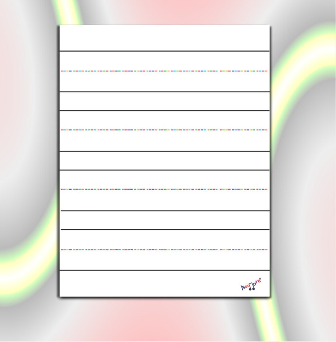 Lined Writing Paper - Preschool, Kindergarten, Homeschool Kids, Pre-k ...