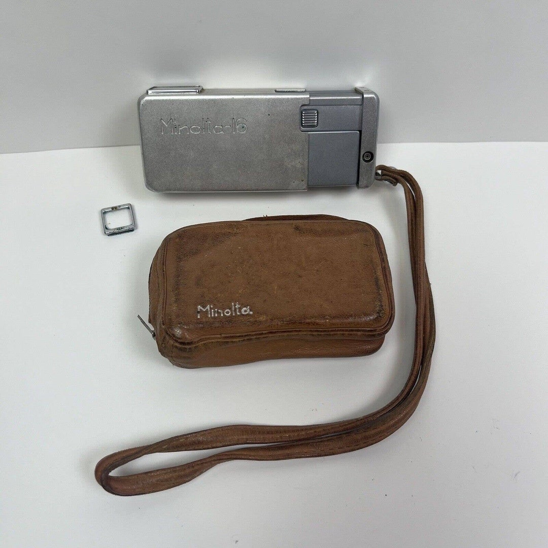 Vtg 60s MINOLTA-16 Camera Rokkor 3.5/25 Lens 16mm Spy Subminiature W ...