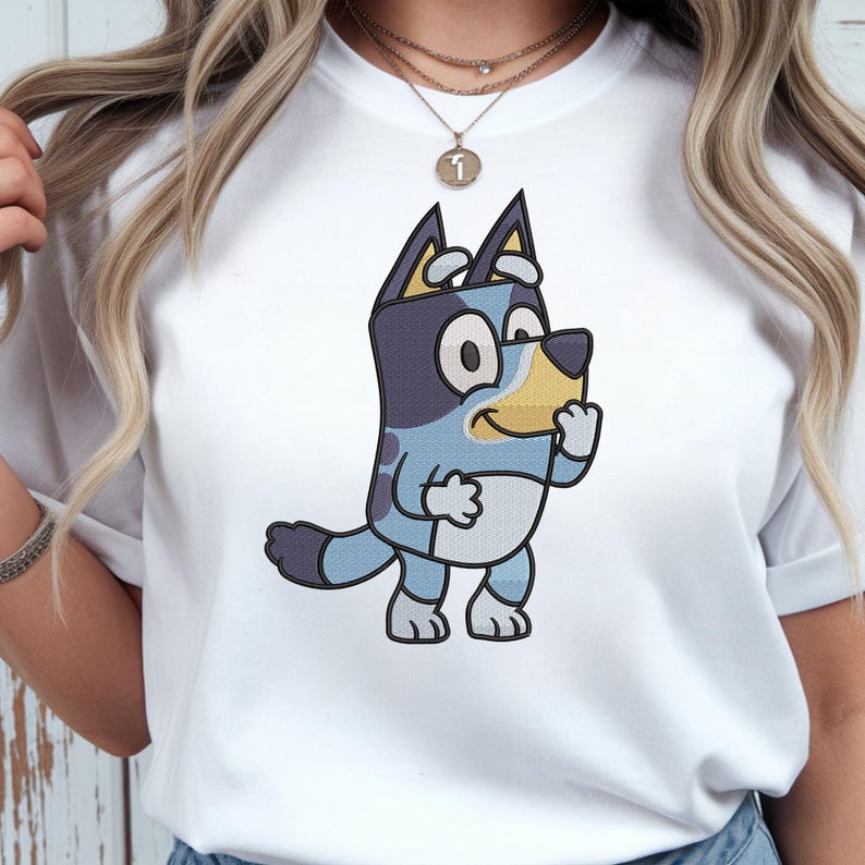 Bundle 18 File Bluey Cartoon Machine Embroidery Design, Kids Dog ...