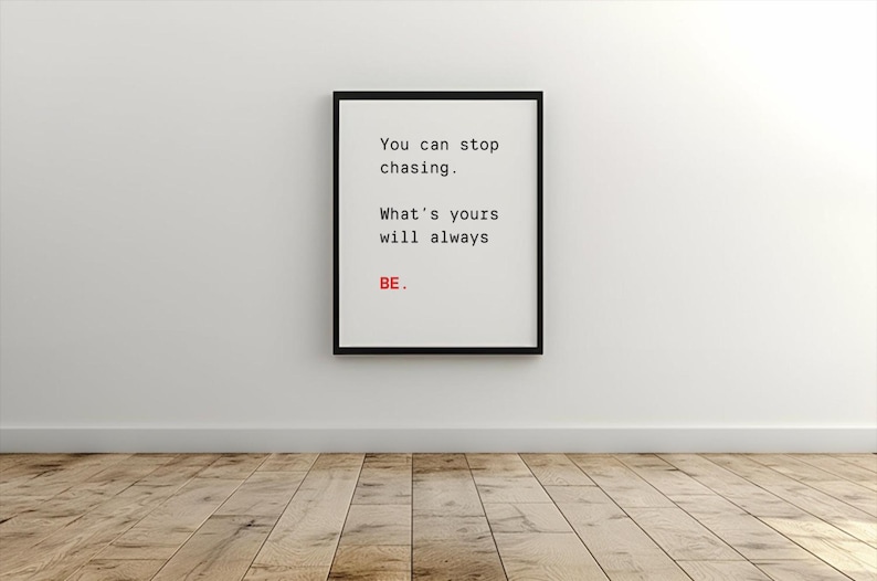 You Can Stop Chasing What's Yours Will Always Be | Manifestation Quote ...