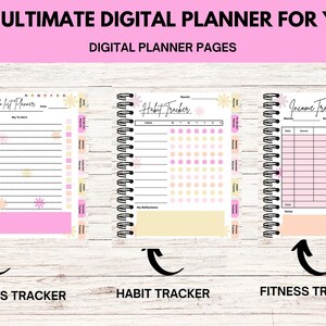 Digital Planner for Goodnotes and Notability Digital Planner in Pink ...