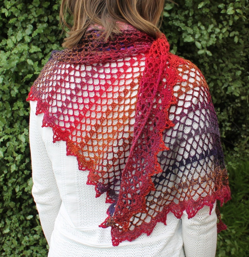 Crochet Pattern - Rainbow Wing Shawl - Etsy