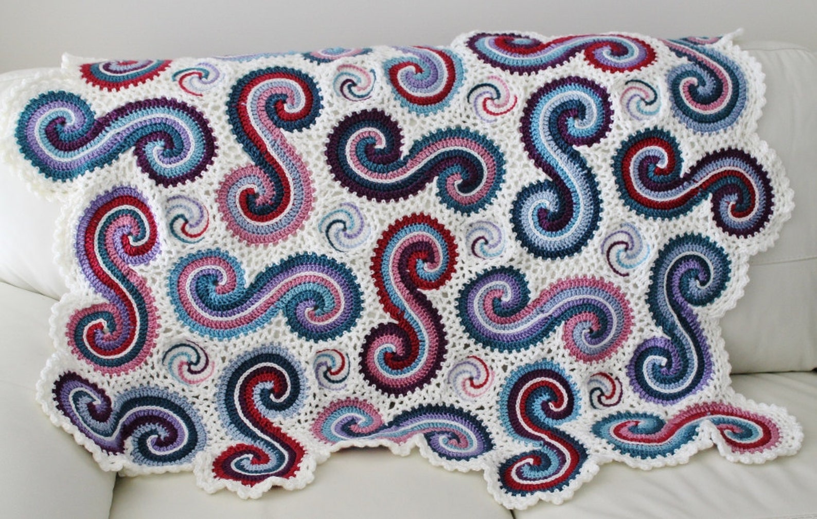 Crochet Pattern Double Spiral Lacy Throw - Etsy