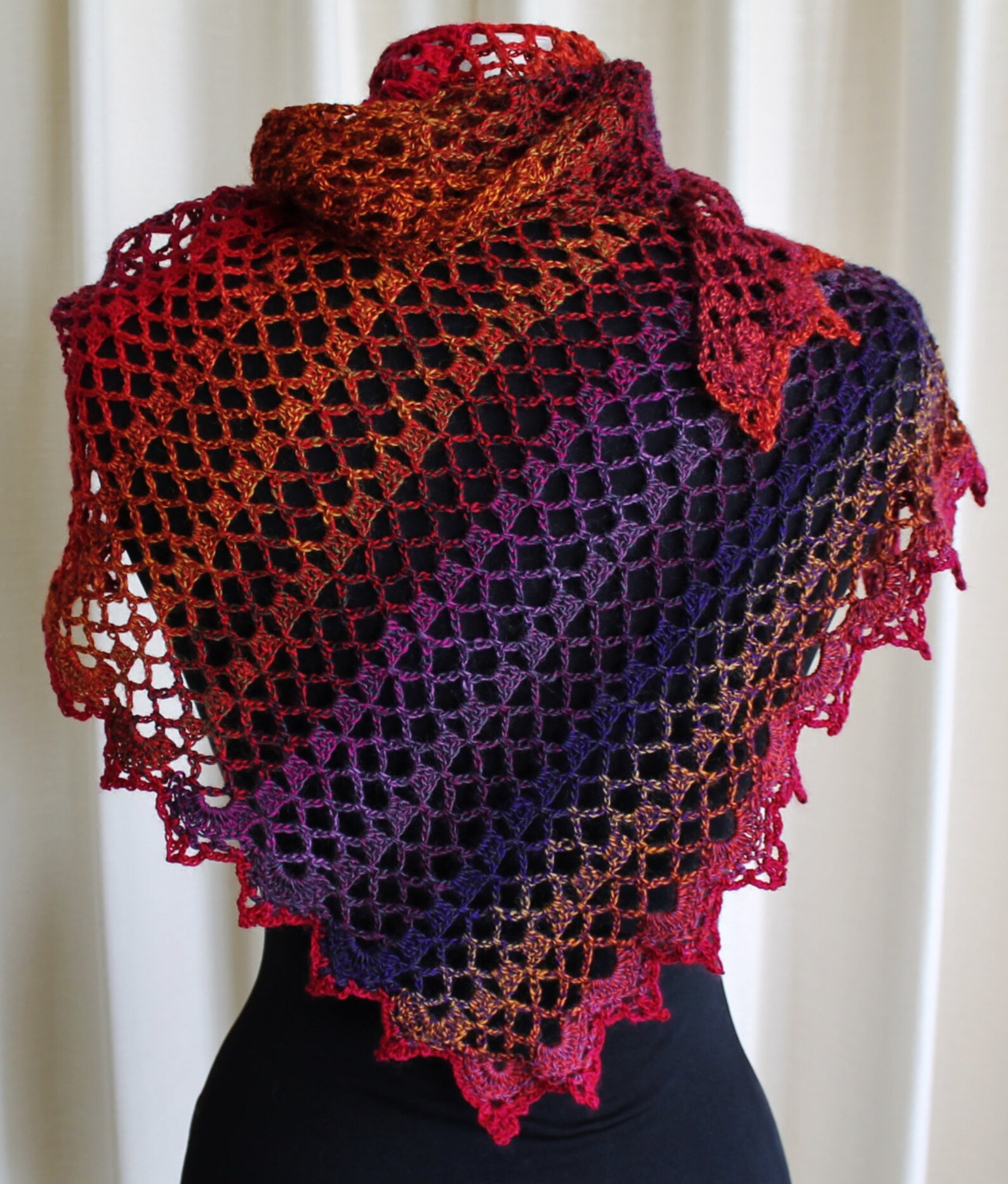 Crochet Pattern - Rainbow Wing Shawl - Etsy