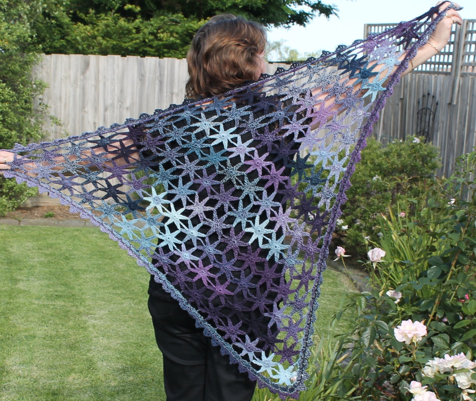 Crochet Pattern - Starry Shawl - Etsy
