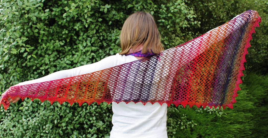 Crochet Pattern - Rainbow Wing Shawl - Etsy