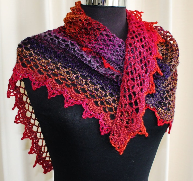 Crochet Pattern - Rainbow Wing Shawl - Etsy