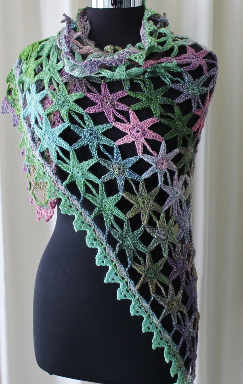 Crochet Pattern - Starry Shawl - Etsy