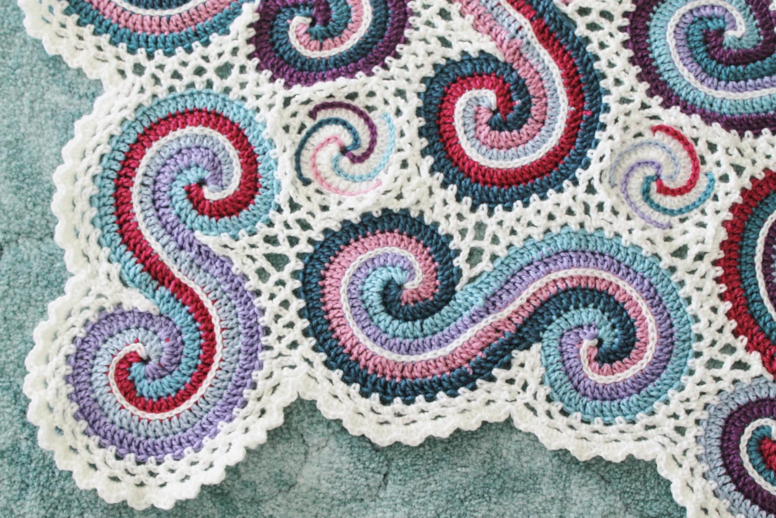 Crochet Pattern Double Spiral Lacy Throw - Etsy