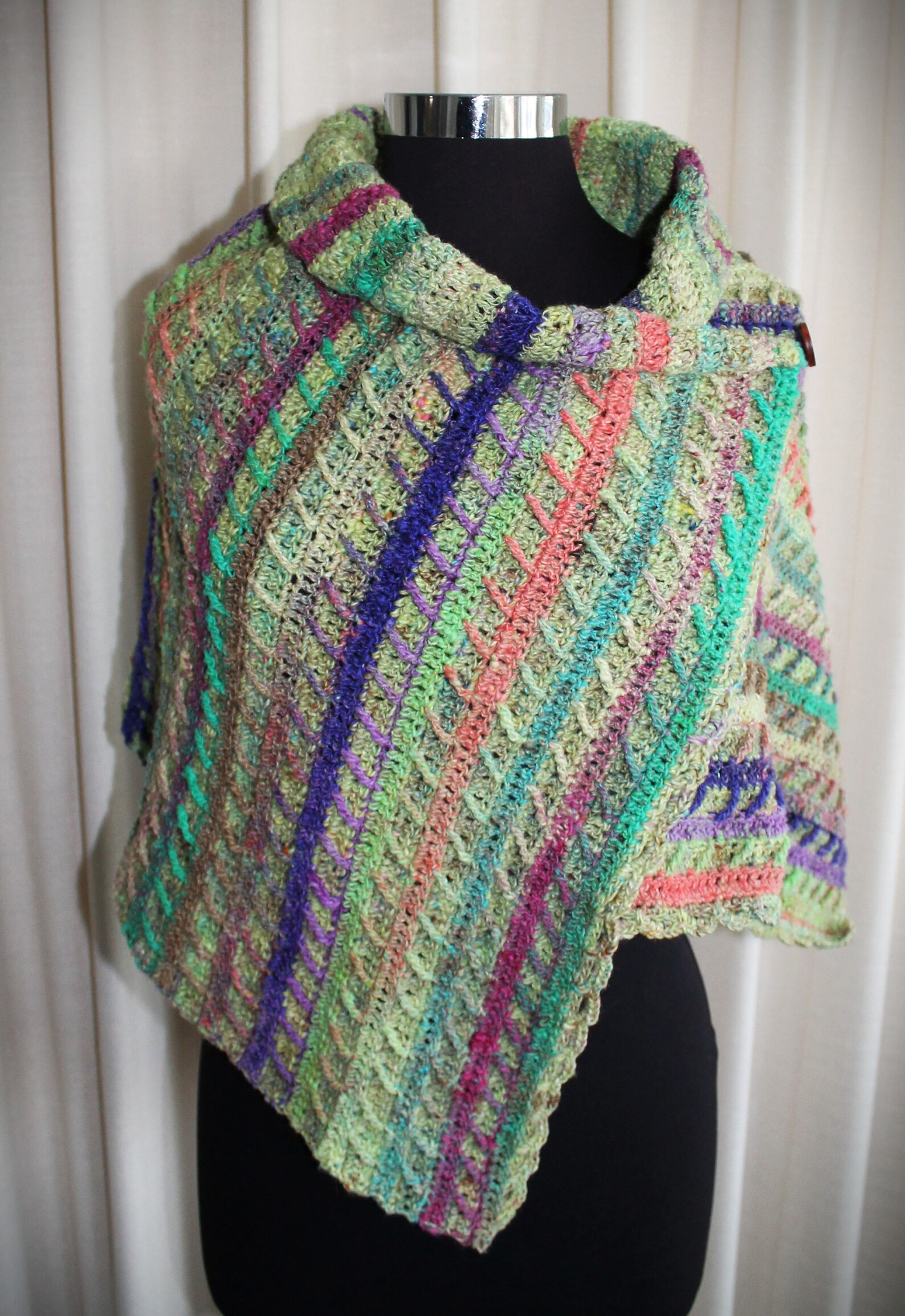 Crochet Pattern - Slanting Steps Crochet Wrap or Cowl - Etsy