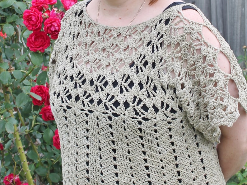 Crochet Pattern - Lacy Summer Top. Lacy Jewel. - Etsy Australia