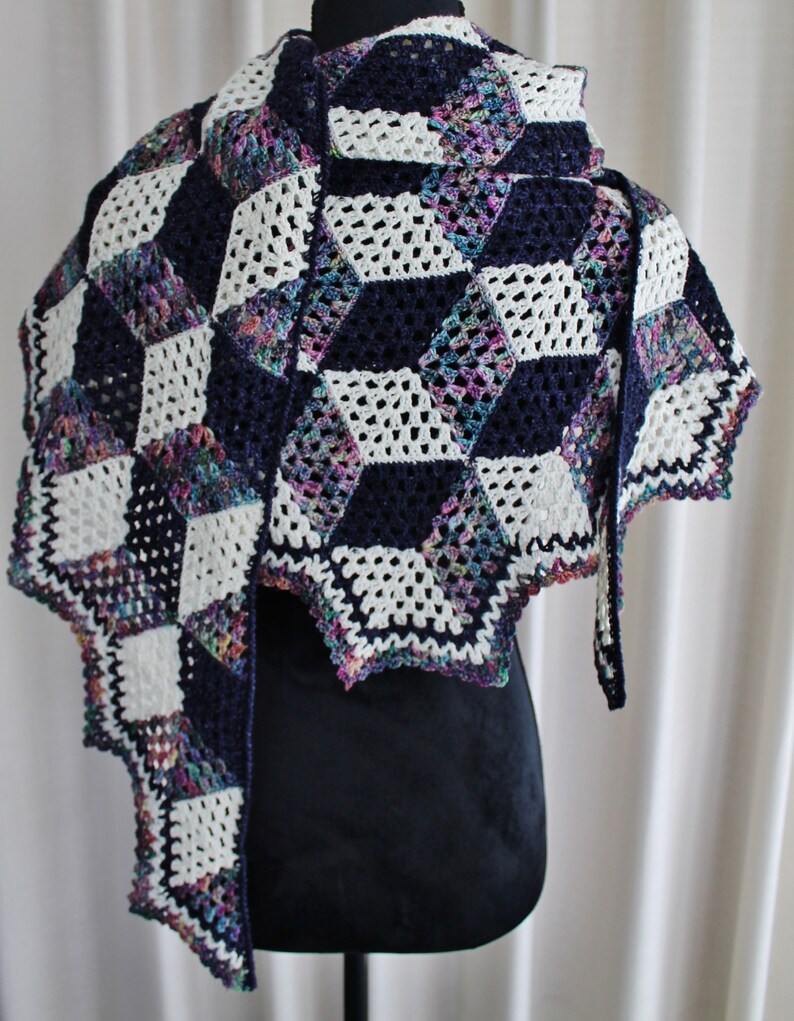 Crochet Pattern- Harlequin Shawl - Etsy