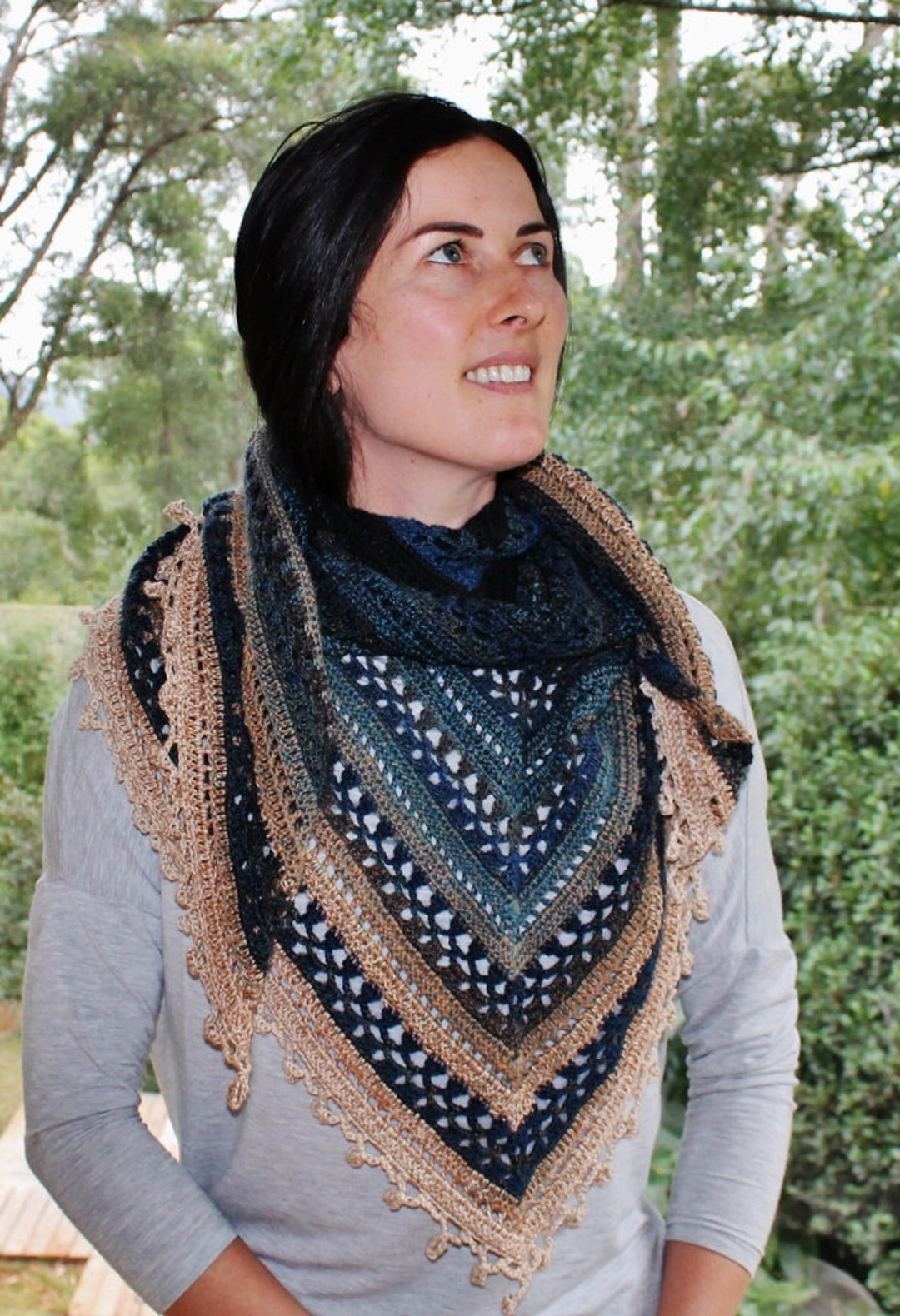 Crochet Pattern Aztec Shawl - Etsy