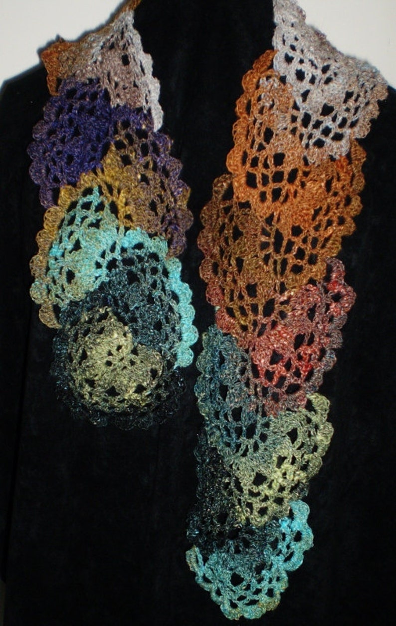 Crochet Pattern - Lacy Collar & Scarf - Etsy Australia