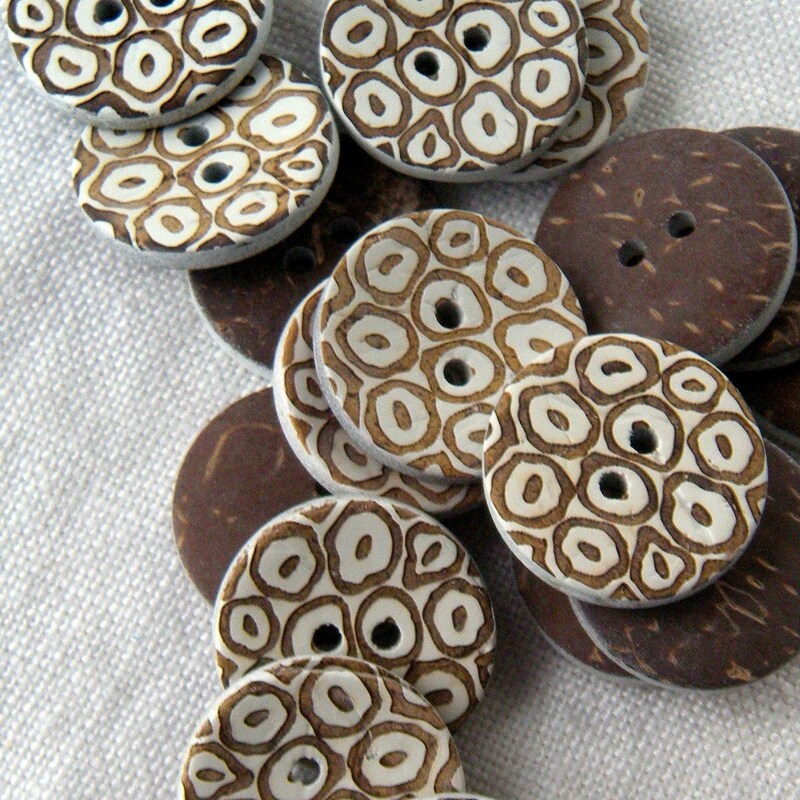 Coconut Shell Button - Etsy