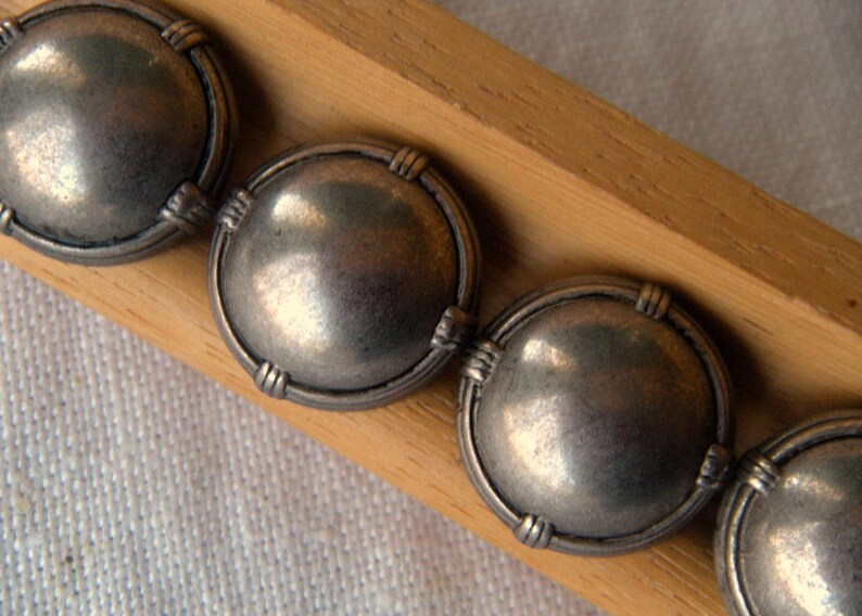 6 Domed Antiqued Tin Color Metal Buttons 18 Mm Self Shank - Etsy