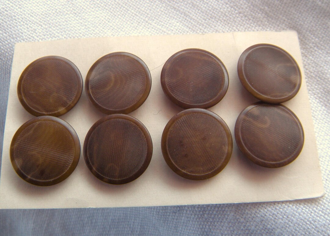 8 Vegetable Ivory Buttons, Light Brown 15 Mm, (5/8")textured, Smooth ...