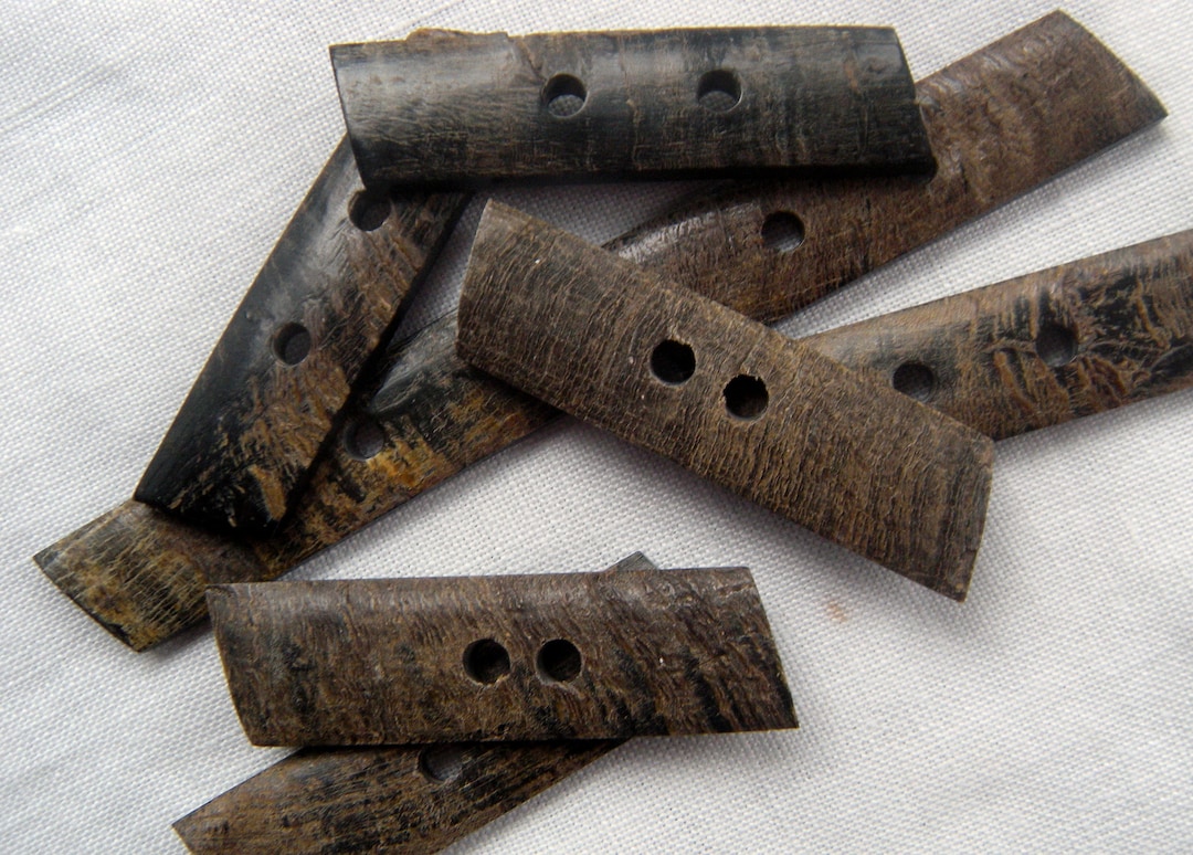 2 Large Toggle Buttons, 68 Mm, Rustic Grey Brown Wood, Rough Bark ...