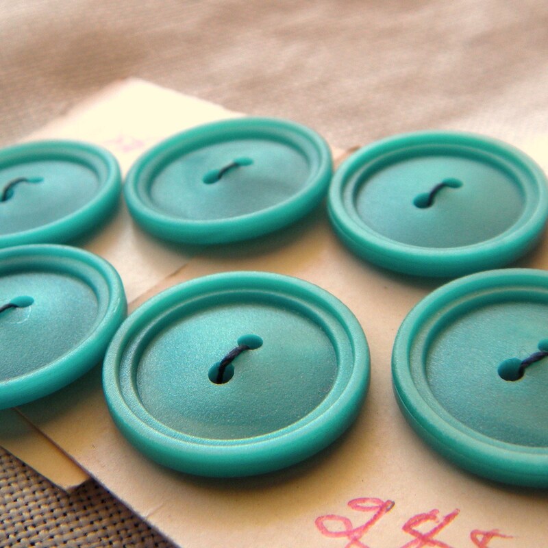 Teal Buttons - Etsy