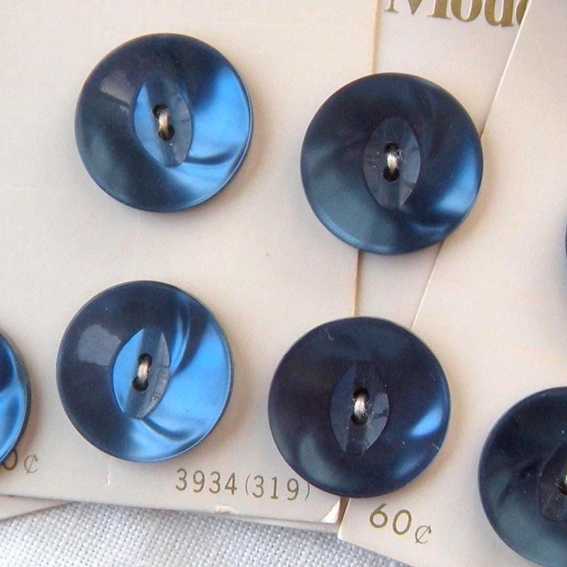 Blue Glass Buttons - Etsy