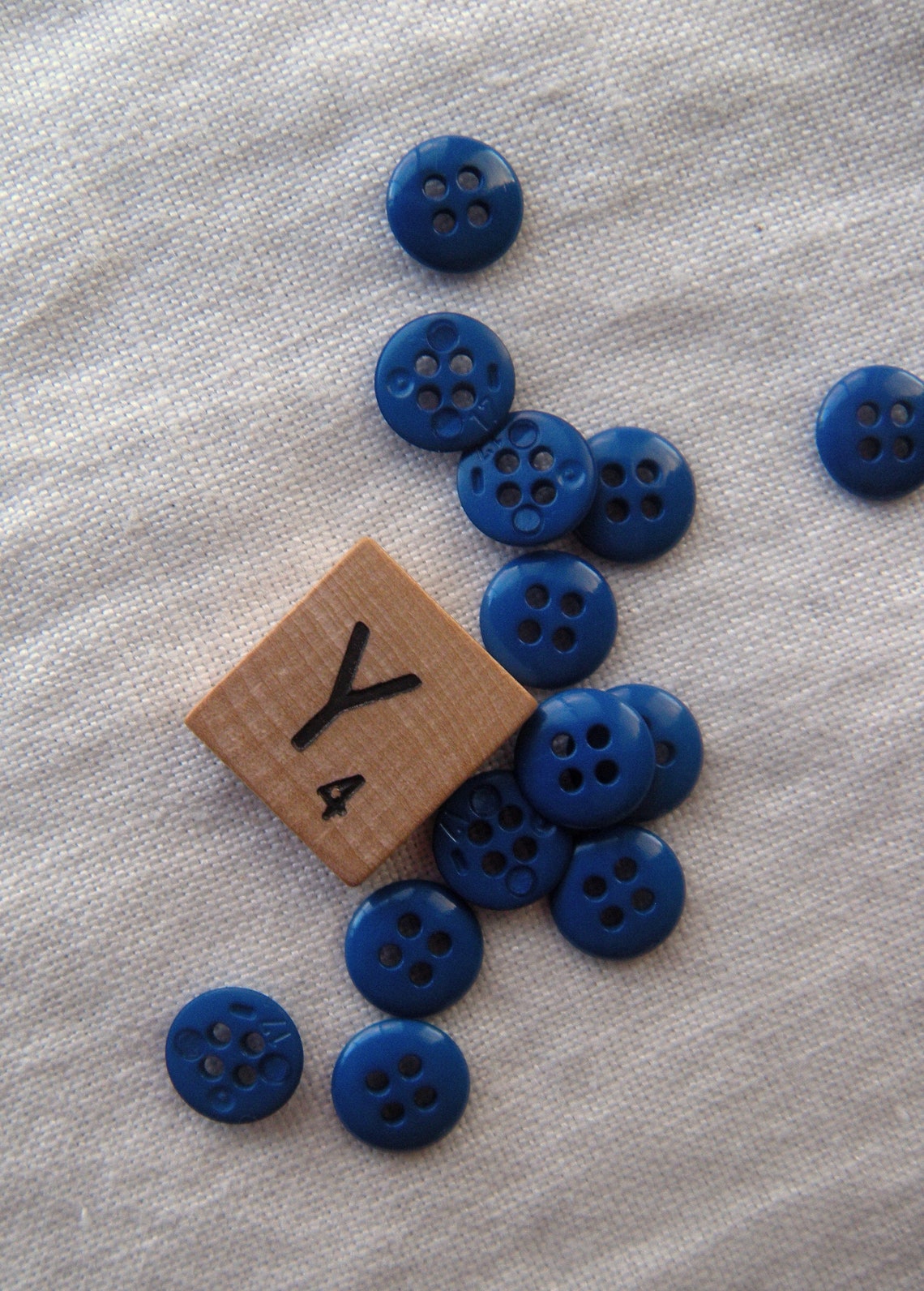 10 pequeños botones azules 11 mm brillante sin borde 4 | Etsy