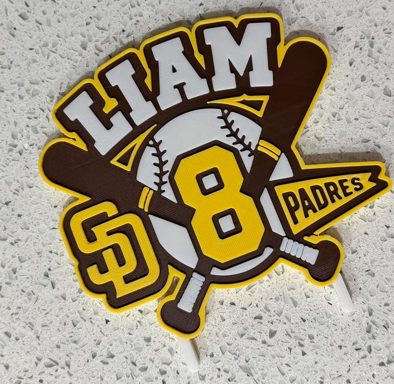 Custom Baseball Cake Topper | Personalized Name Number | Sports ...