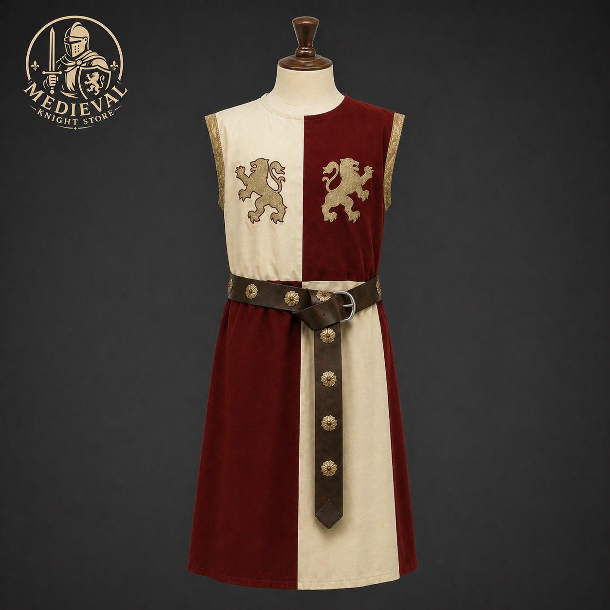 Medieval Knight Tunic Tabard Handmade Heraldic Costume, Crusader ...
