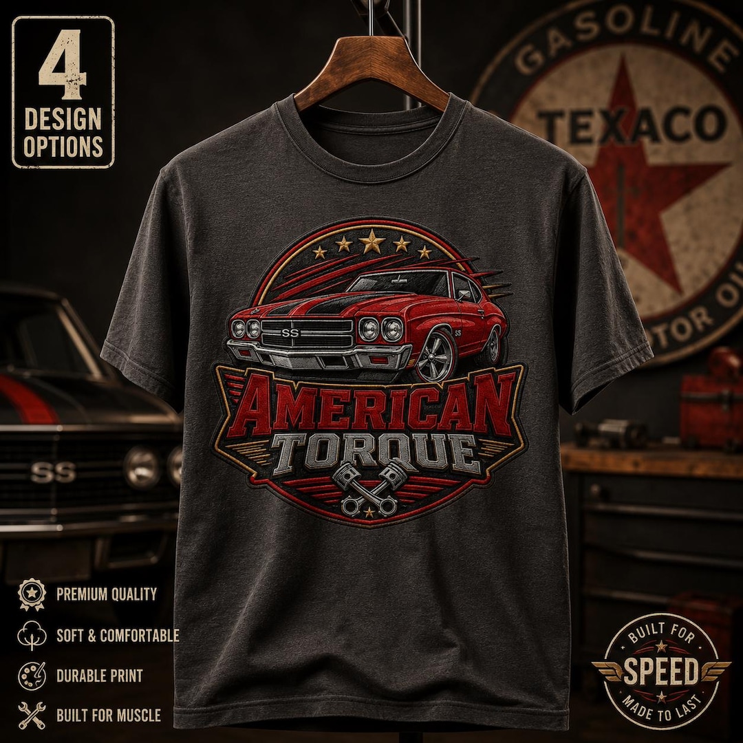 American Torque Muscle Car Badge PNG, Vintage 3D Embossed Logo (digital ...