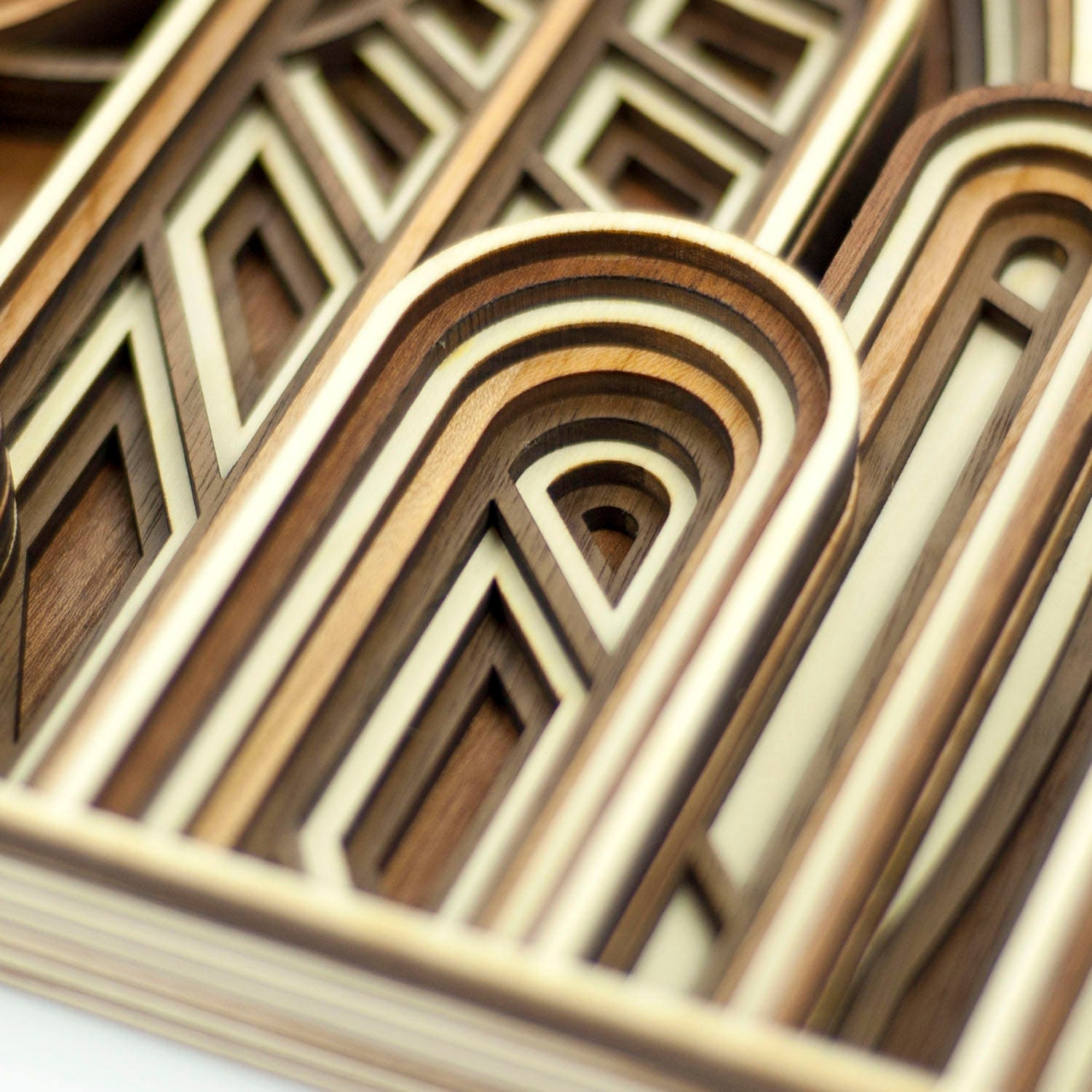 Layered 3D Wood Art the Cathedral Version B | Etsy