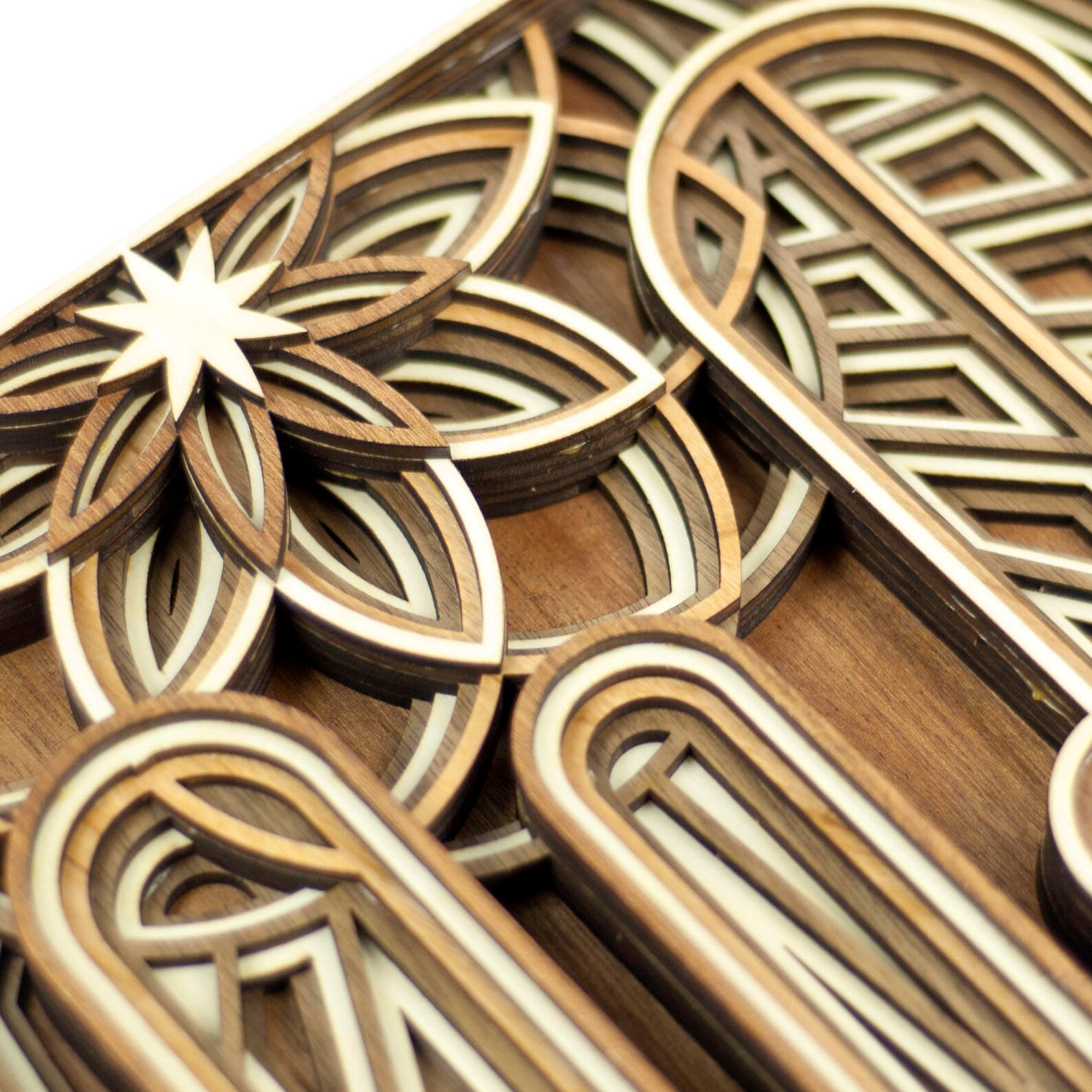 Layered 3D Wood Art - "the Cathedral" - Version B - Unique Laser Cut ...