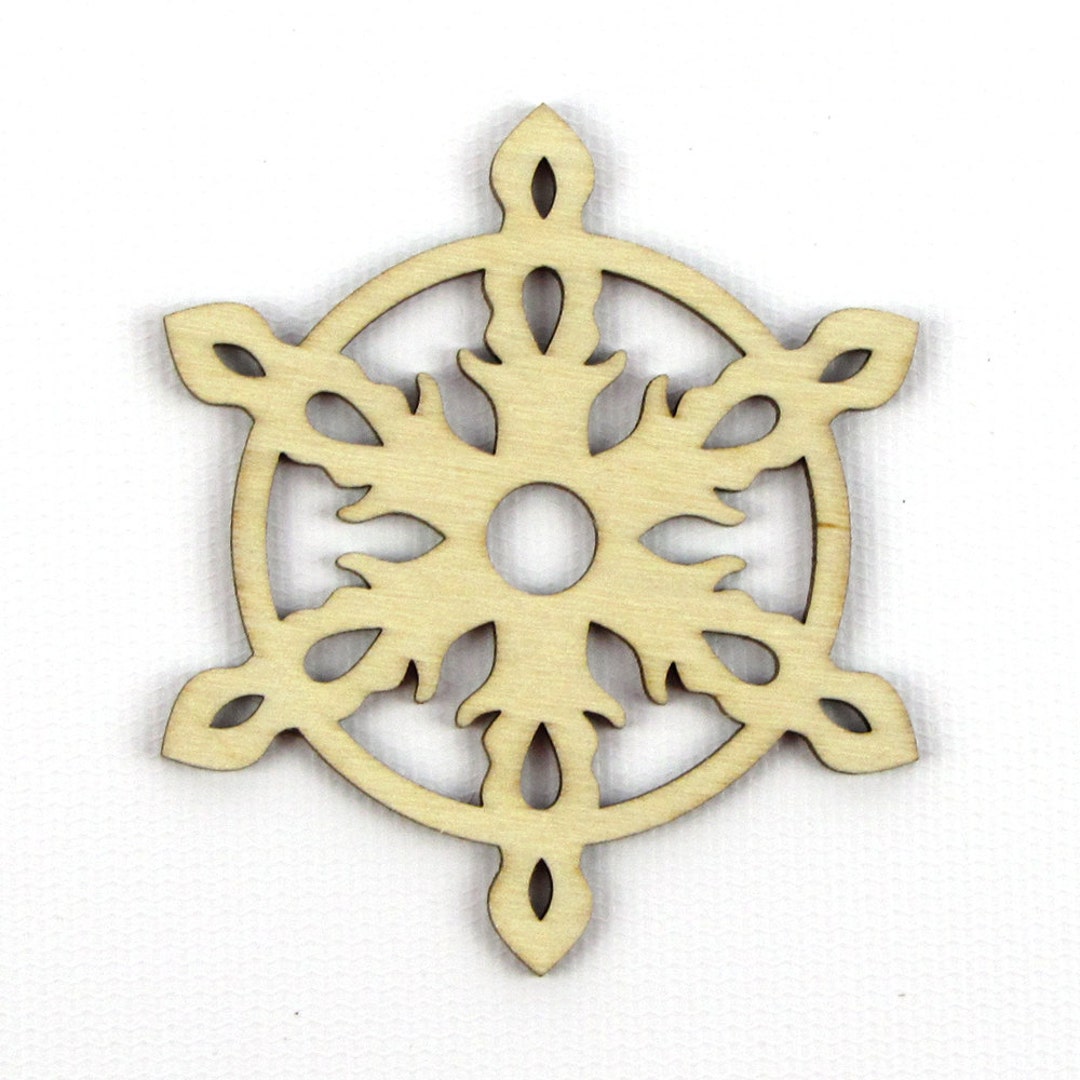 Flaming Star - Laser Cut Wood Snowflake in Multiple Sizes and Quantity ...
