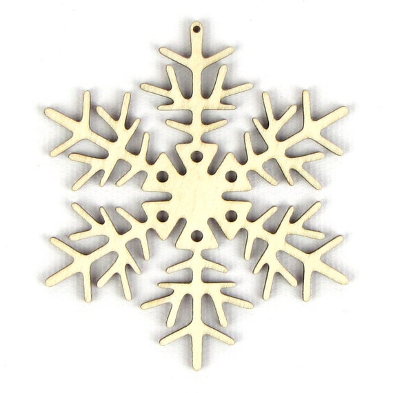 Lacy Flake Laser Cut Wood Snowflake in Multiple Sizes and | Etsy