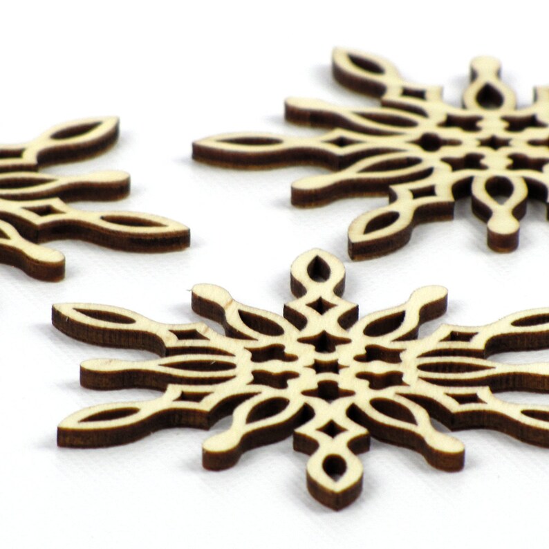 Icy Spike Laser Cut Wood Snowflake in Multiple Sizes and - Etsy Canada