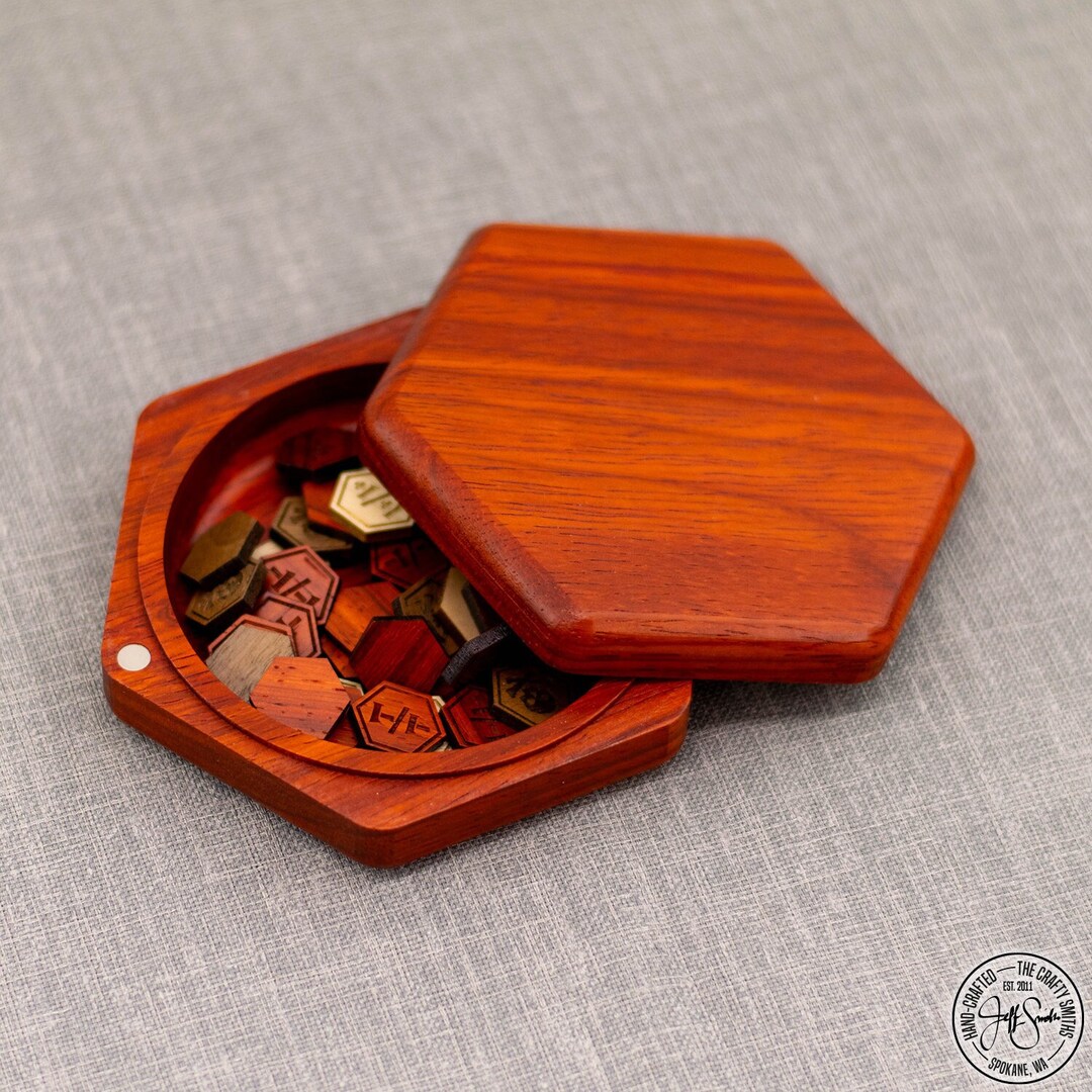 HEX VAULT - Padauk | Perfect for Storing Dice, Counters, Tokens ...