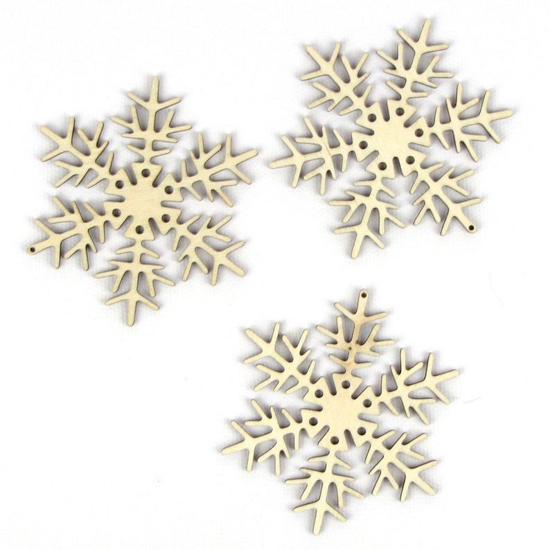 Lacy Flake Laser Cut Wood Snowflake in Multiple Sizes and | Etsy