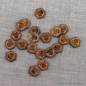 POISON COUNTERS Upgraded Wood MTG Tokens Compatible With Magic: the ...