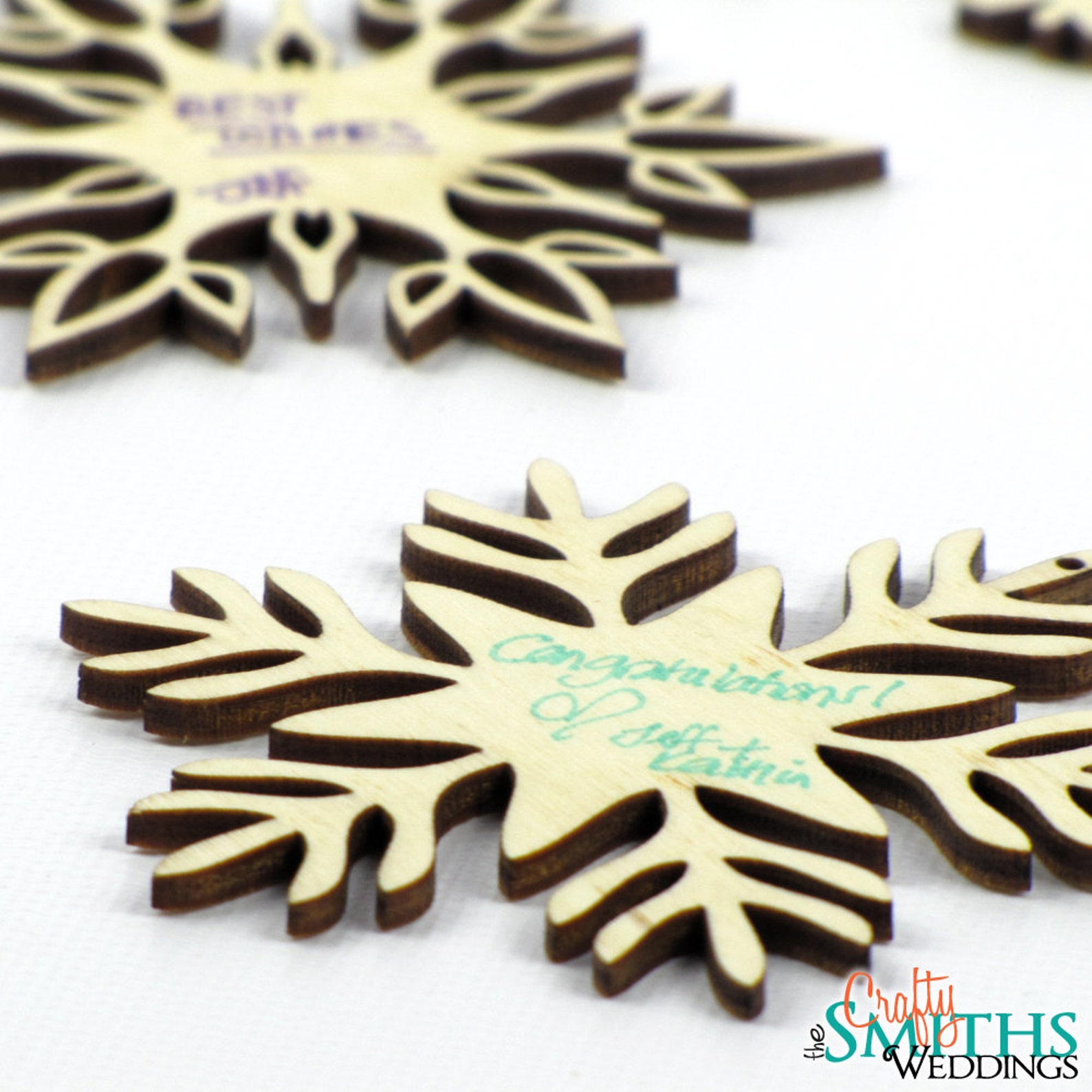 GUESTBOOK SNOWFLAKES | Winter Wedding Guest Book Alternative - Wooden ...