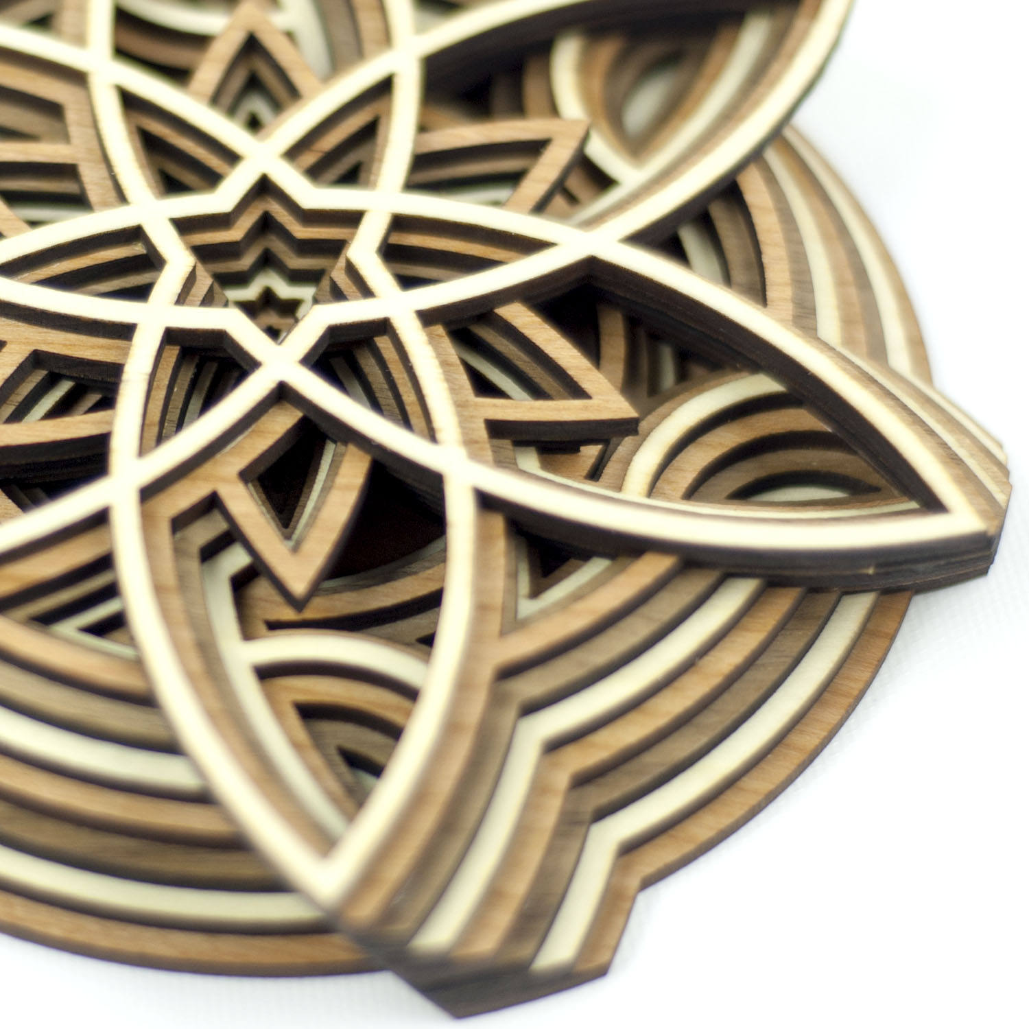 Layered 3D Wood Art the Pinwheel Version E - Etsy