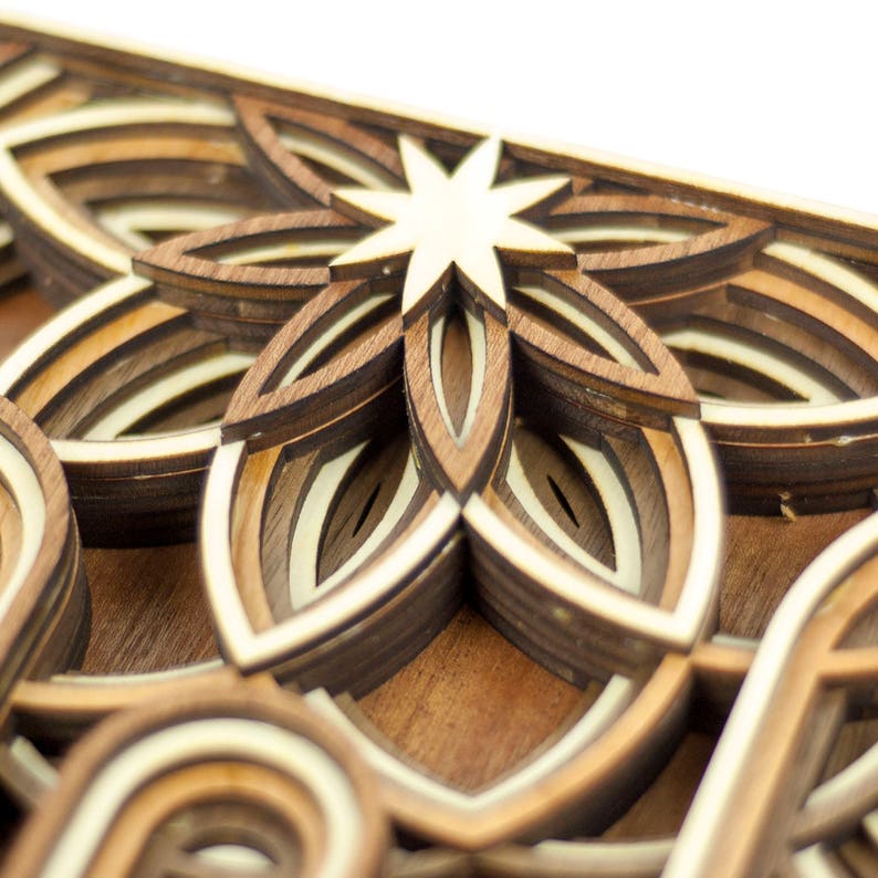 Layered 3D Wood Art the Cathedral Version B | Etsy