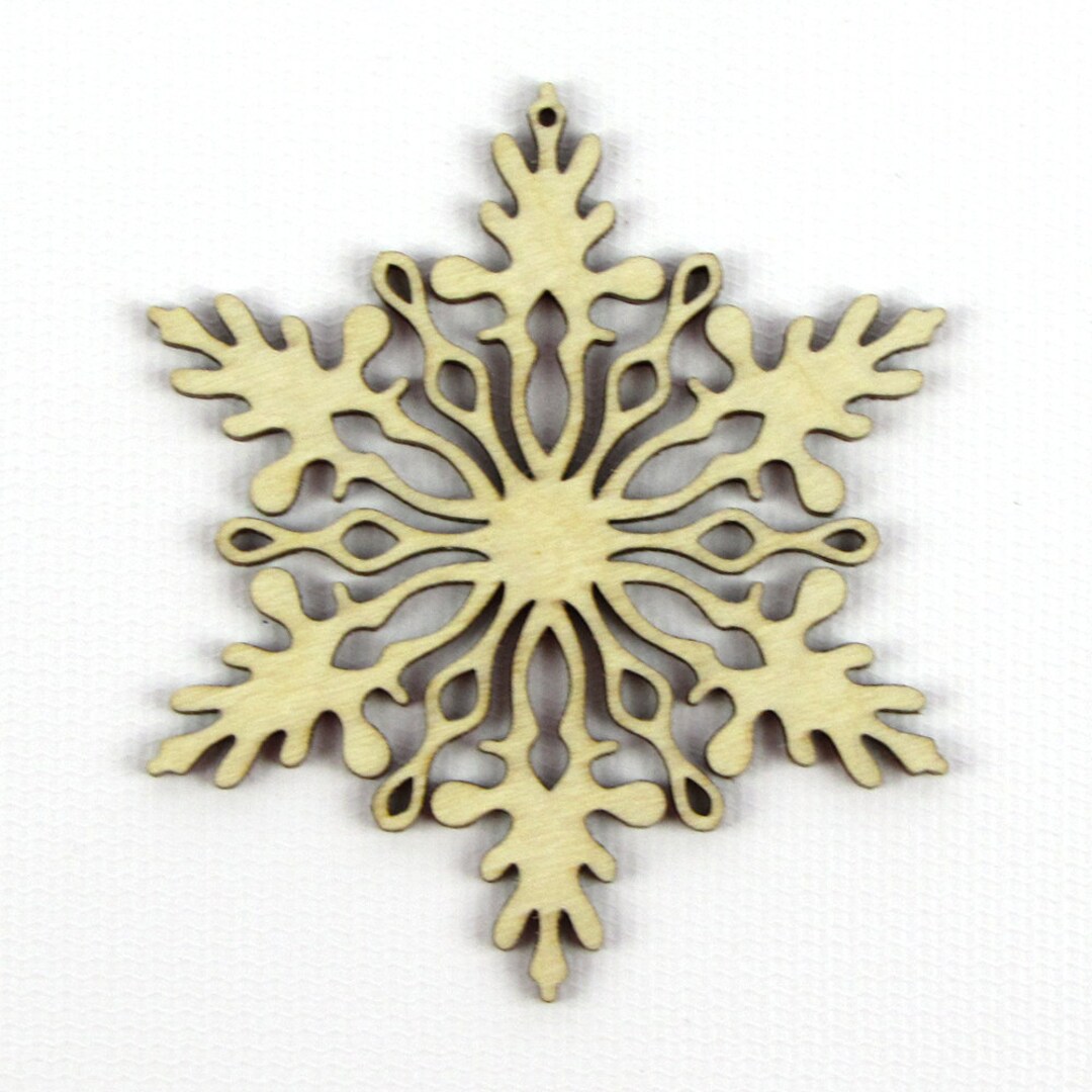 Snow Flurries - Laser Cut Wood Snowflake in Multiple Sizes and Quantity ...