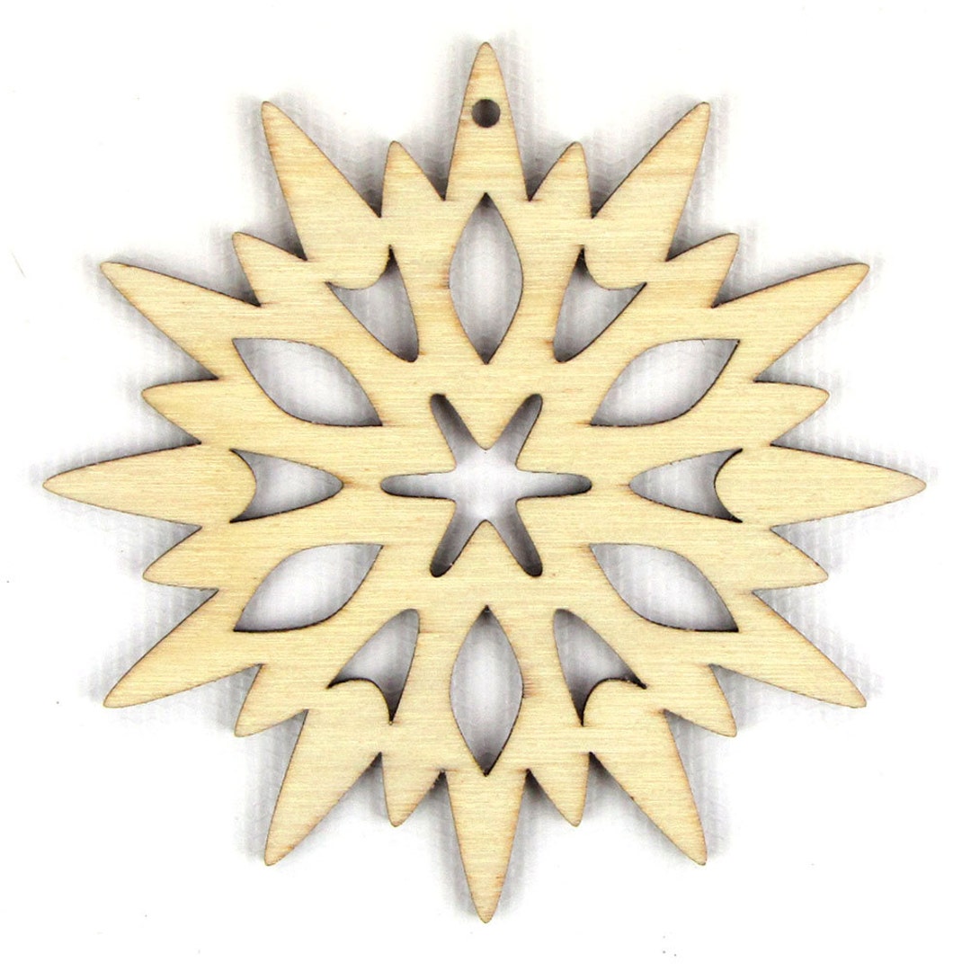 Melting Ice - Laser Cut Wood Snowflake in Multiple Sizes and Quantity ...