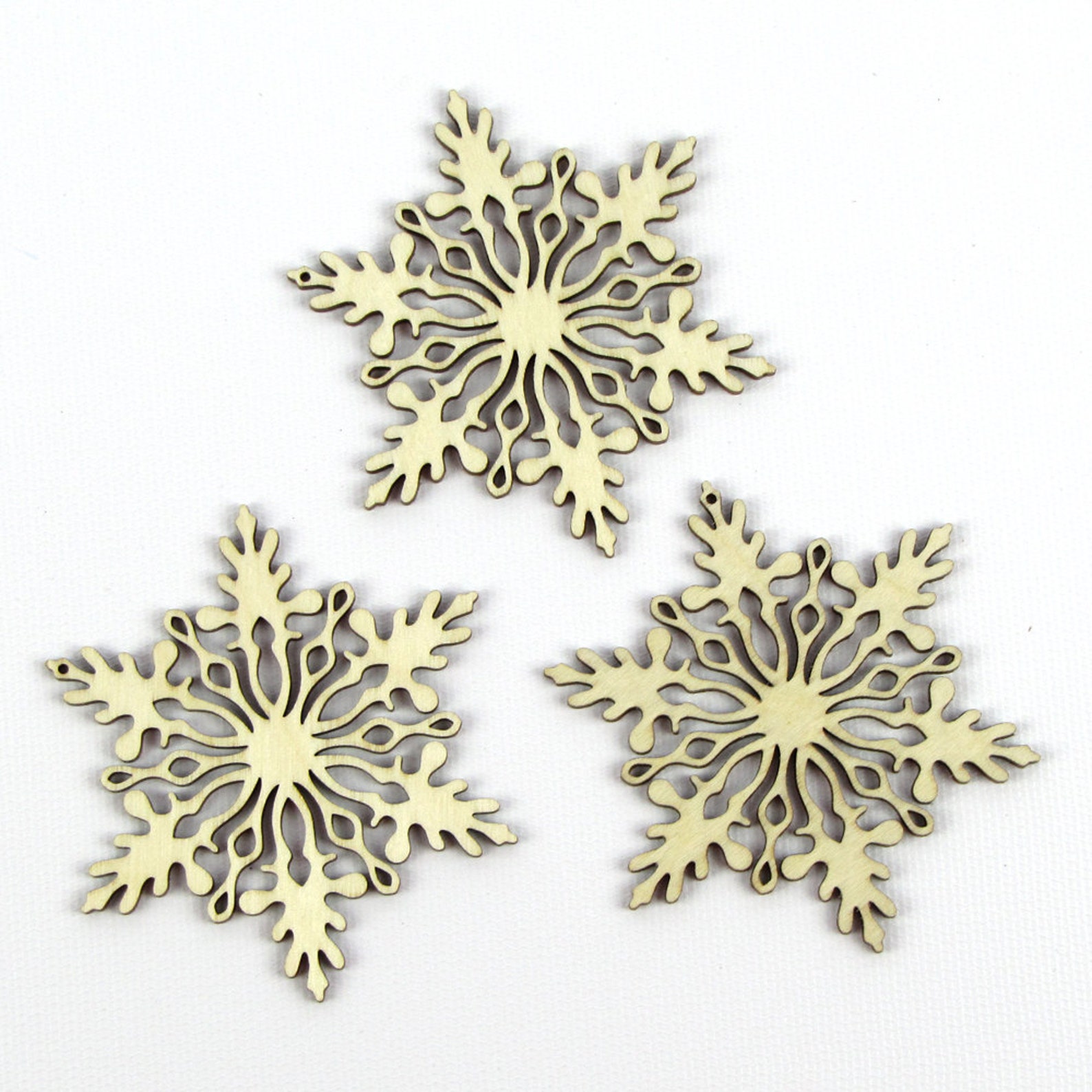 Snow Flurries Laser Cut Wood Snowflake in Multiple Sizes and - Etsy