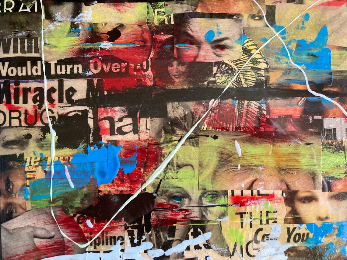 Panic Eyes Collage Original - Etsy