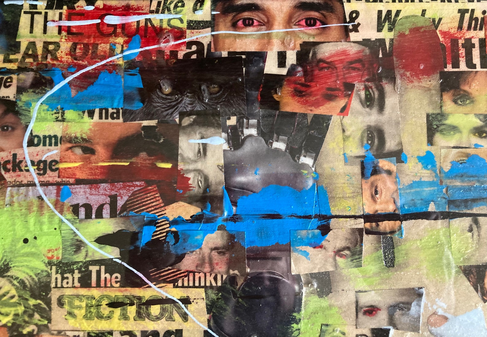 Panic Eyes Collage Original - Etsy